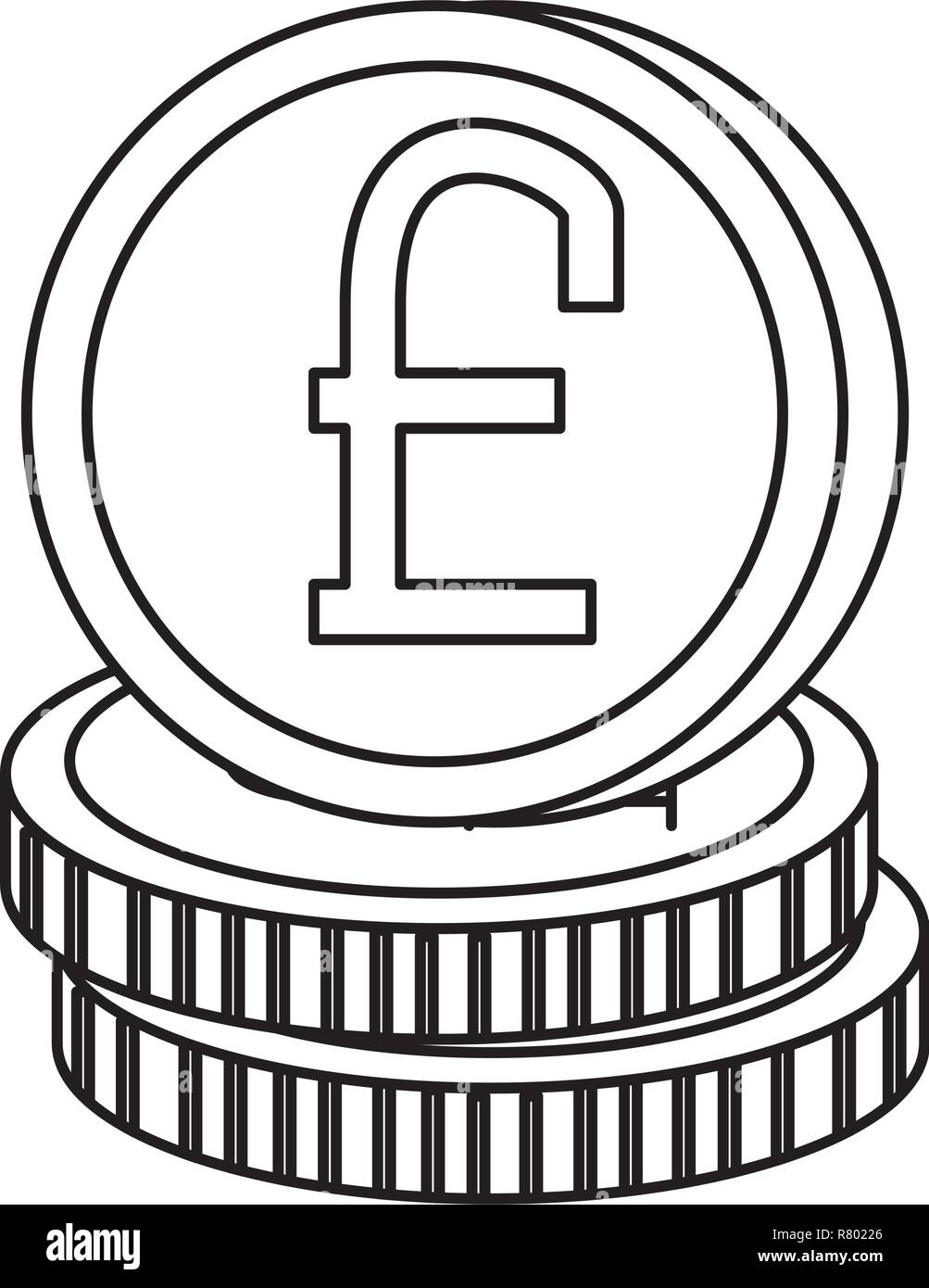 Money pile uk Stock Vector Images - Alamy