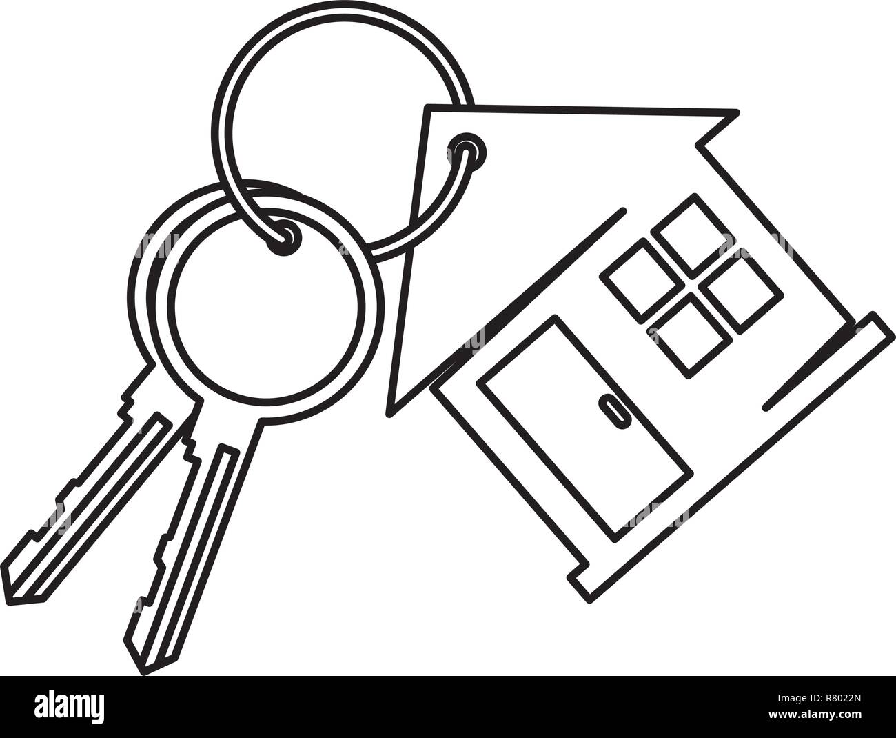 keys of house property vector illustration design Stock Vector Image ...