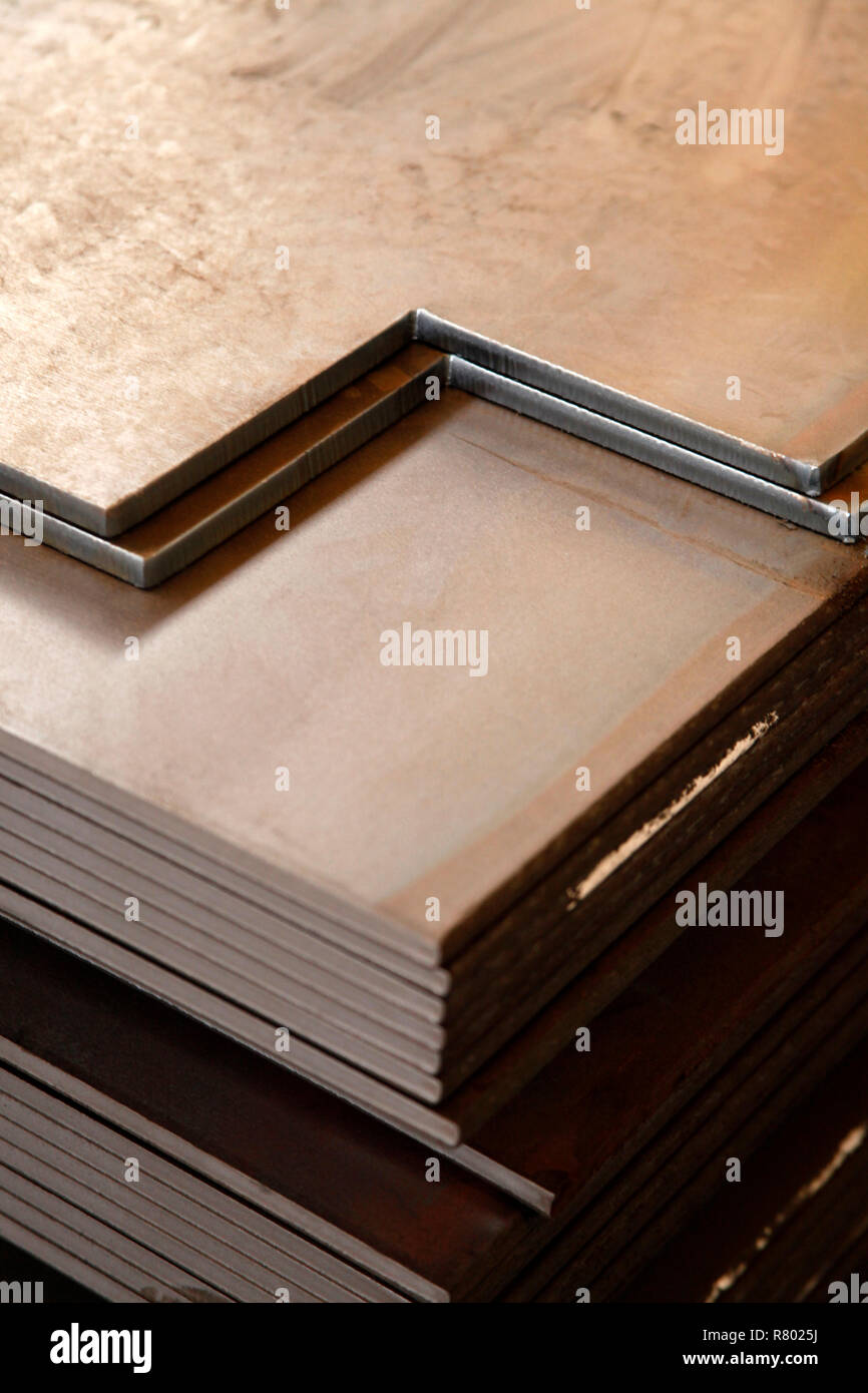 Stack of steel sheet Stock Photo - Alamy