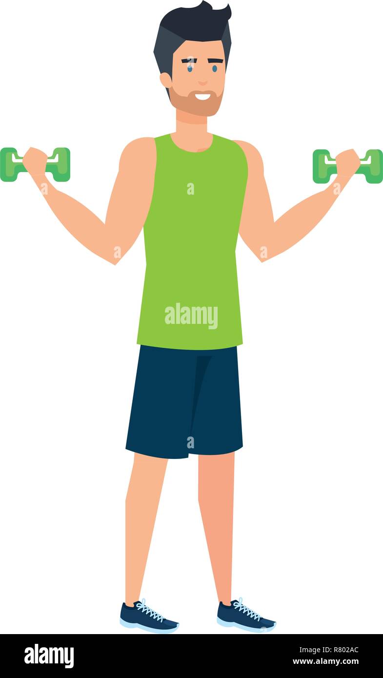 strong man lifting weight vector illustration design Stock Vector Image ...