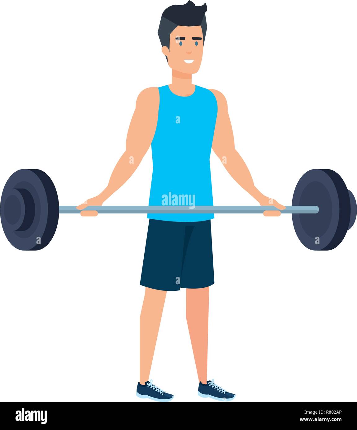 strong man lifting weight vector illustration design Stock Vector Image ...