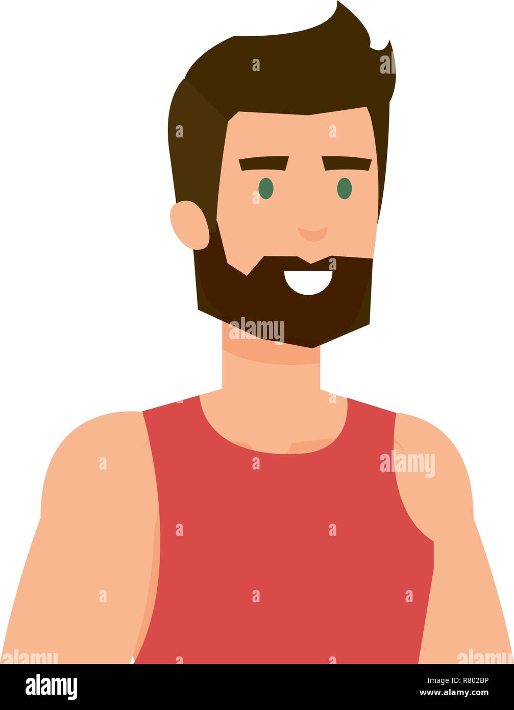 athletic man avatar character vector illustration design Stock Vector ...