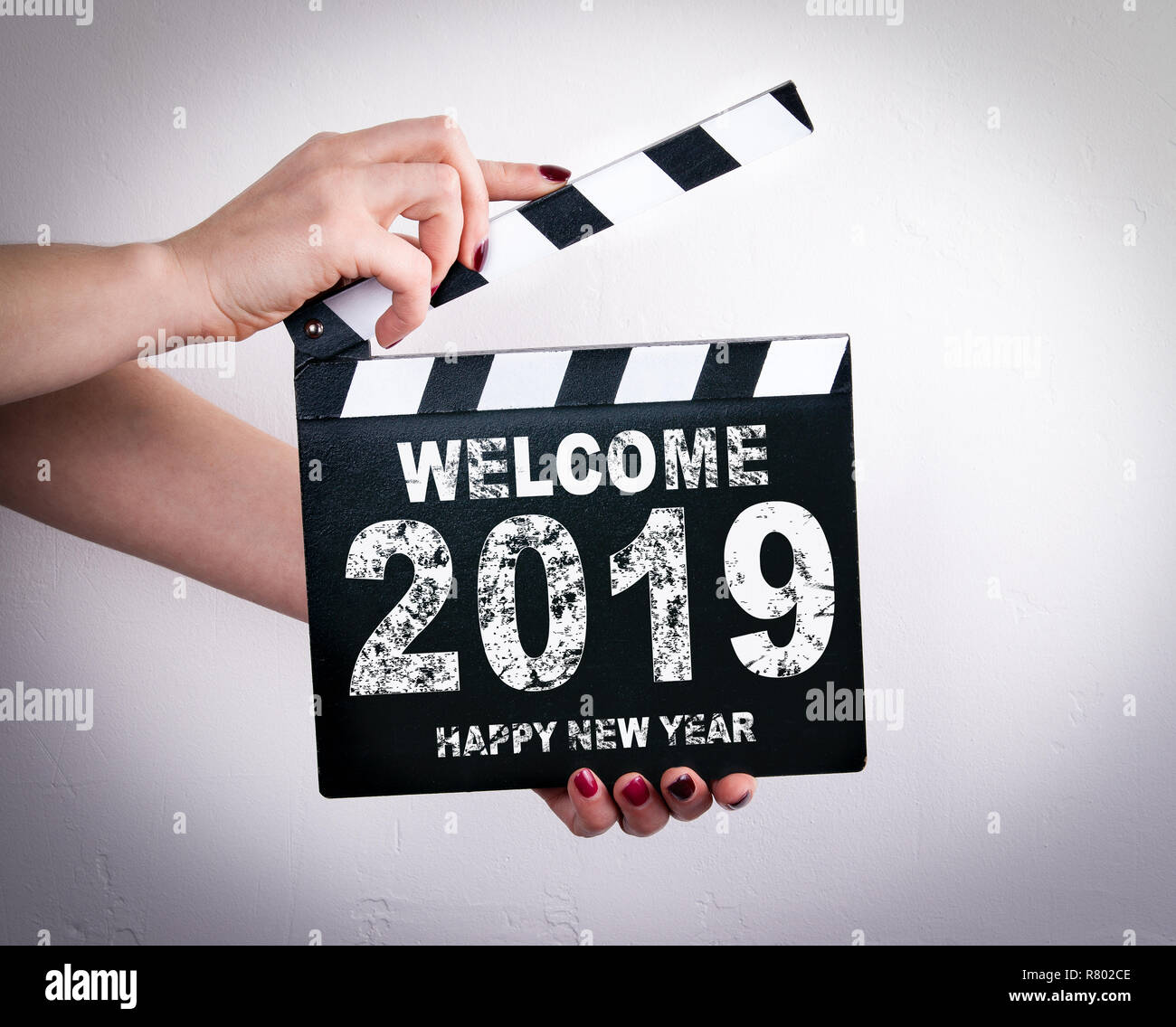 Welcome 2019 word abstract hi-res stock photography and images - Alamy