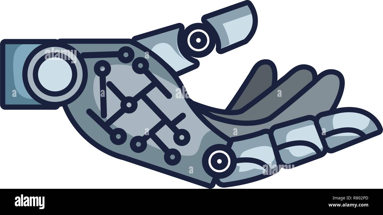 robotic hand isolated icon vector illustration design Stock Vector ...