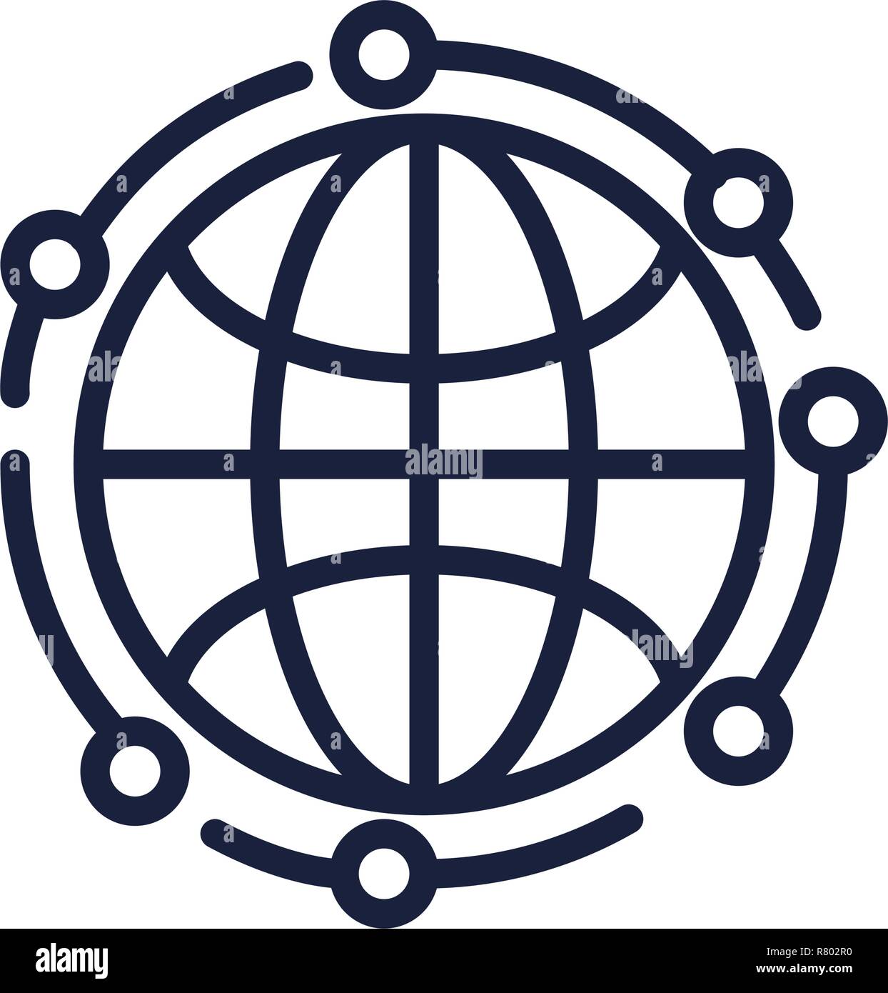 sphere planet browser icon vector illustration design Stock Vector ...