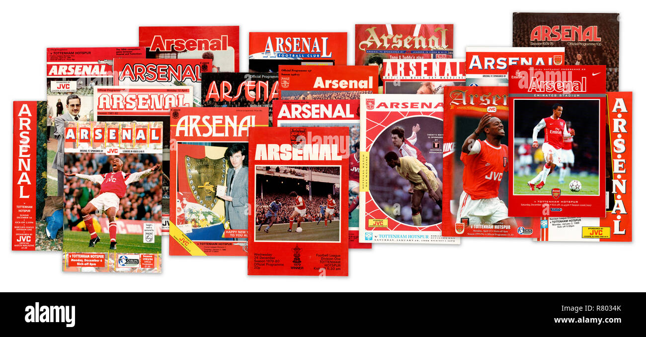 Football programme collection hi-res stock photography and images - Alamy