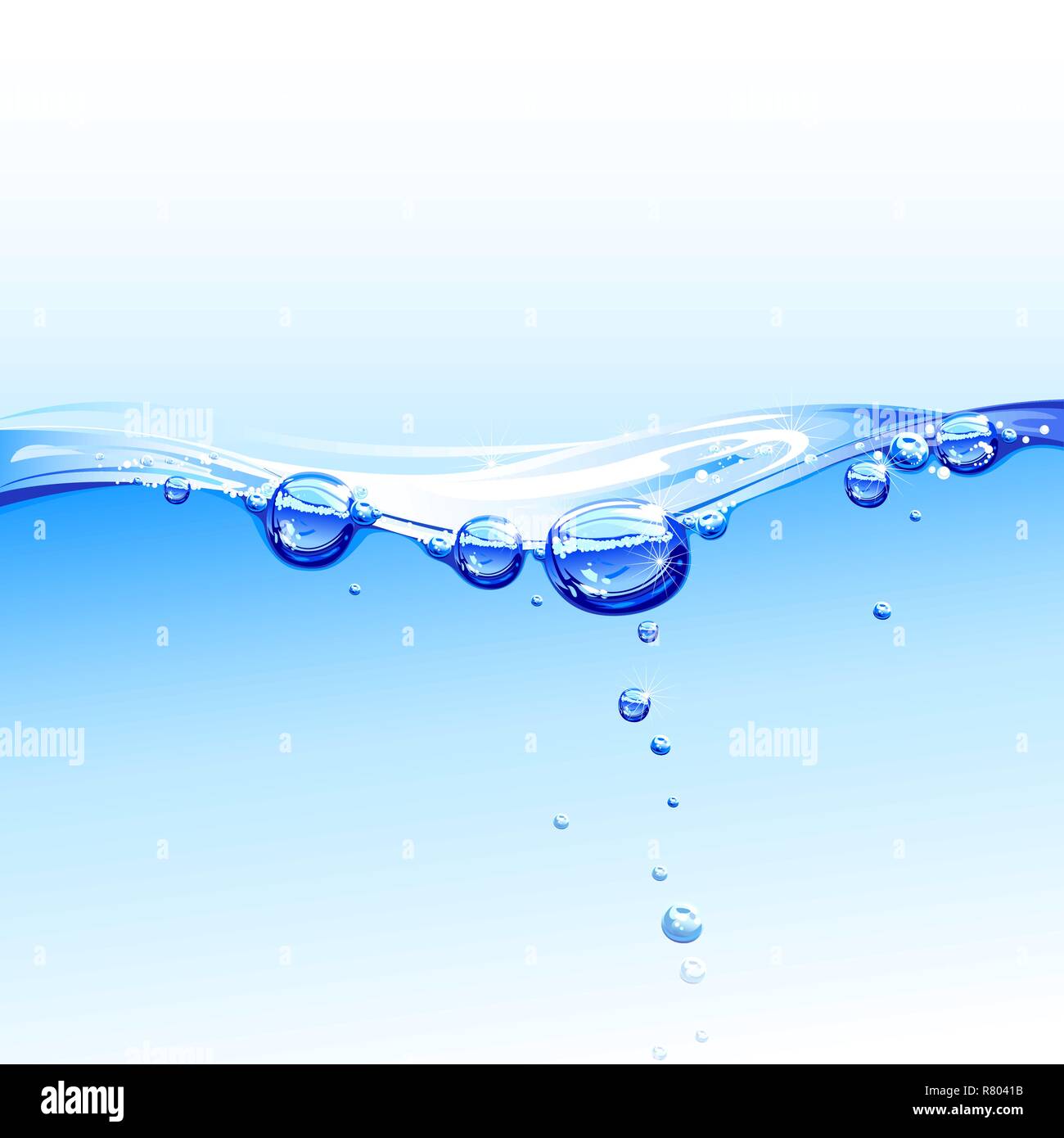 Blue wave vector with background Stock Vector Image & Art - Alamy