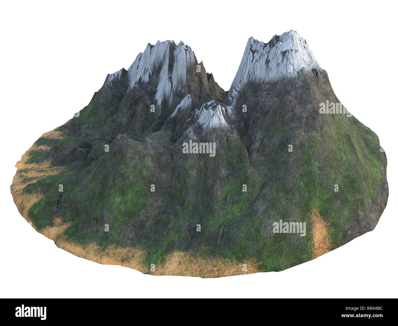 3d mountain model hi-res stock photography and images - Alamy
