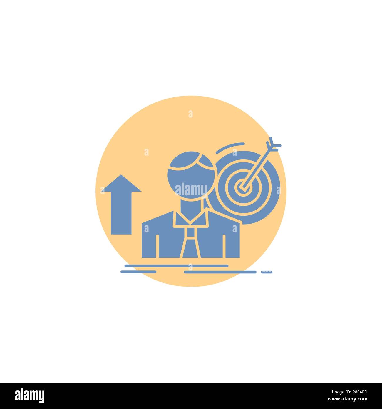 success, user, target, achieve, Growth Glyph Icon Stock Vector Image ...