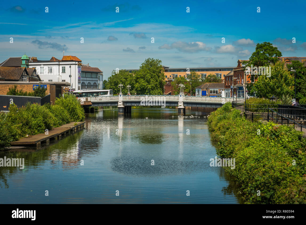 The River Tone, Taunton, Somerset Stock Photo - Alamy