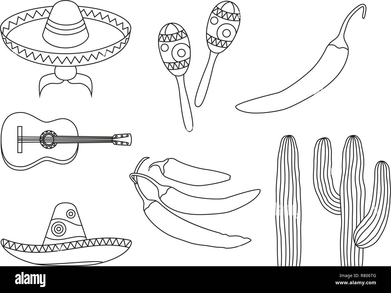 Cactus icon black line Stock Vector Images - Alamy