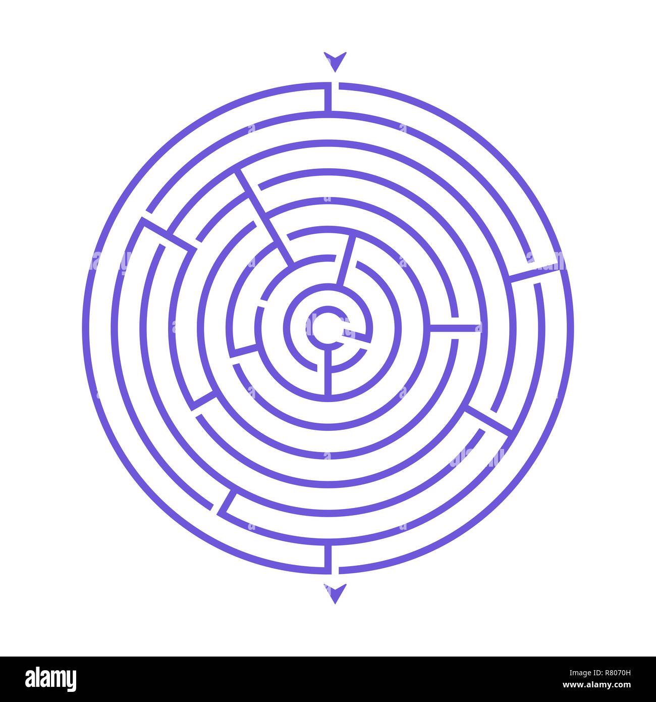 Simple round maze labyrinth game for kids. One of the puzzles from the ...