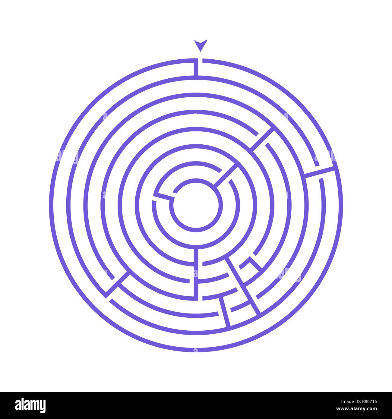 Simple round maze labyrinth game for kids. One of the puzzles from the ...