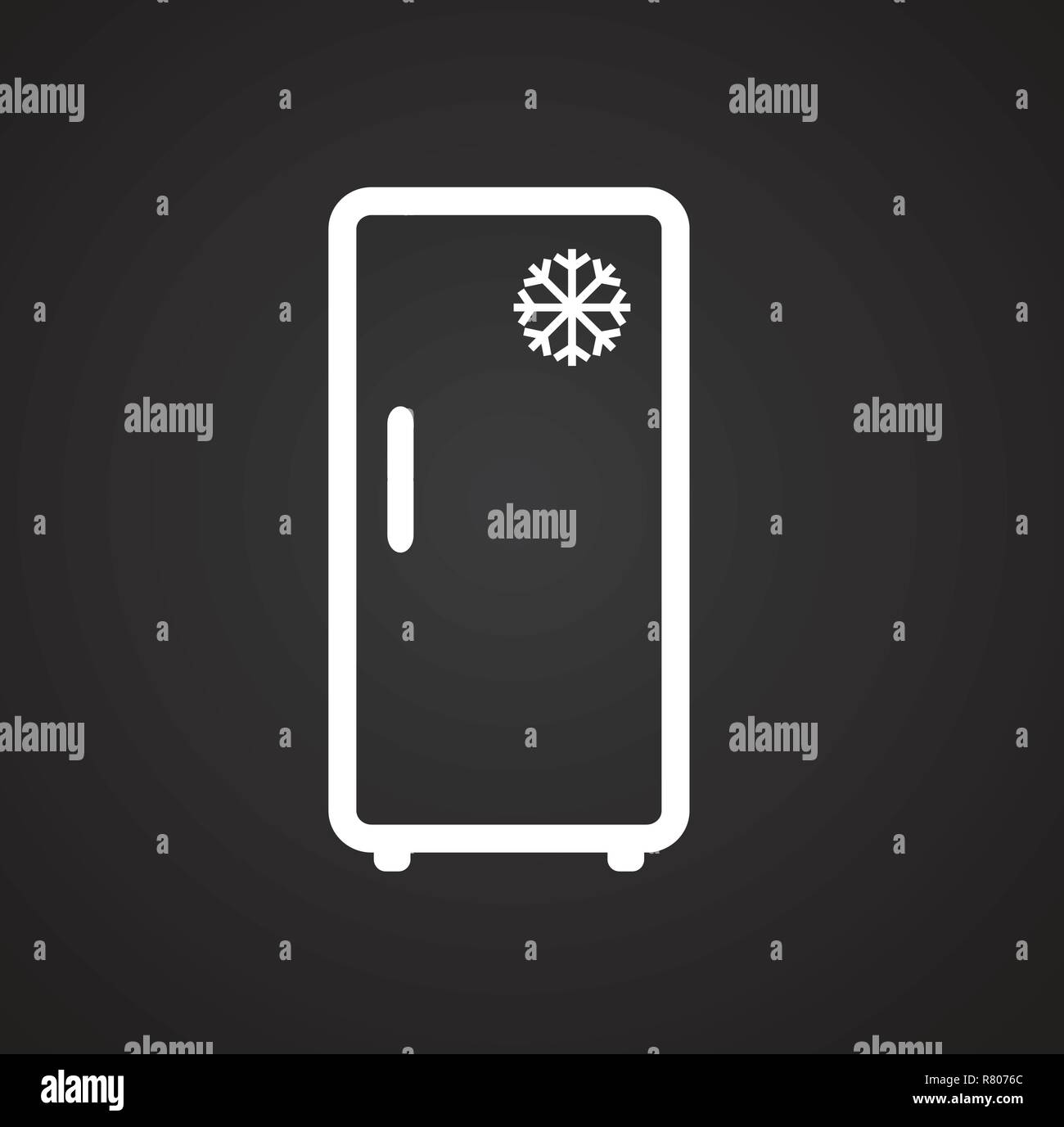 Freezer icon on black background for graphic and web design, Modern ...