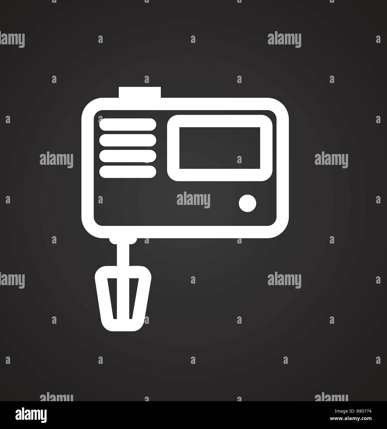 Mixer icon on black background for graphic and web design, Modern ...