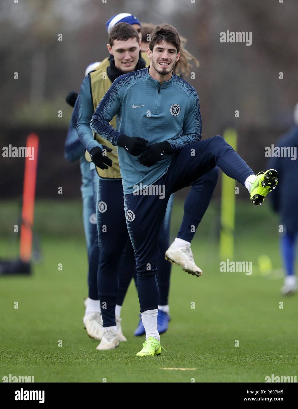 Chelsea's Lucas Piazon during the training session at Cobham Training ...
