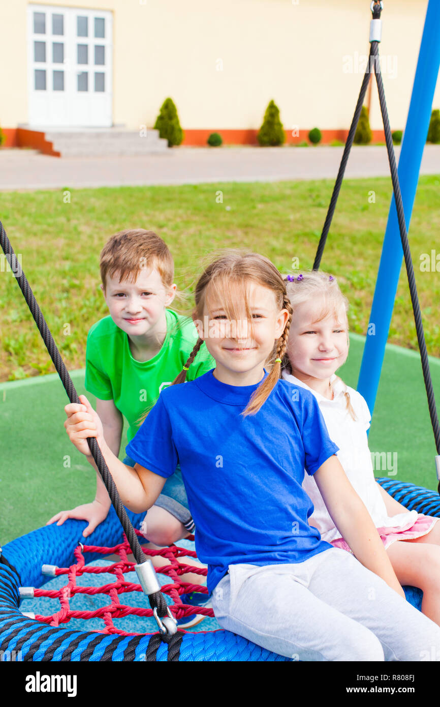 Summer camp at school outdoors in the summer Stock Photo - Alamy