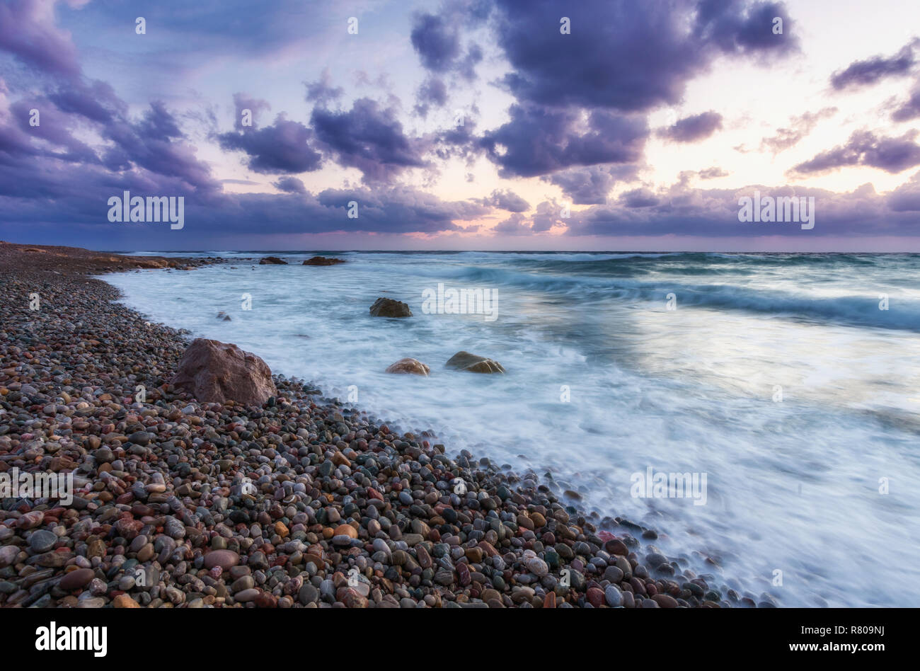 The magic of a beautiful sunset . Cyprus is an island country in the ...