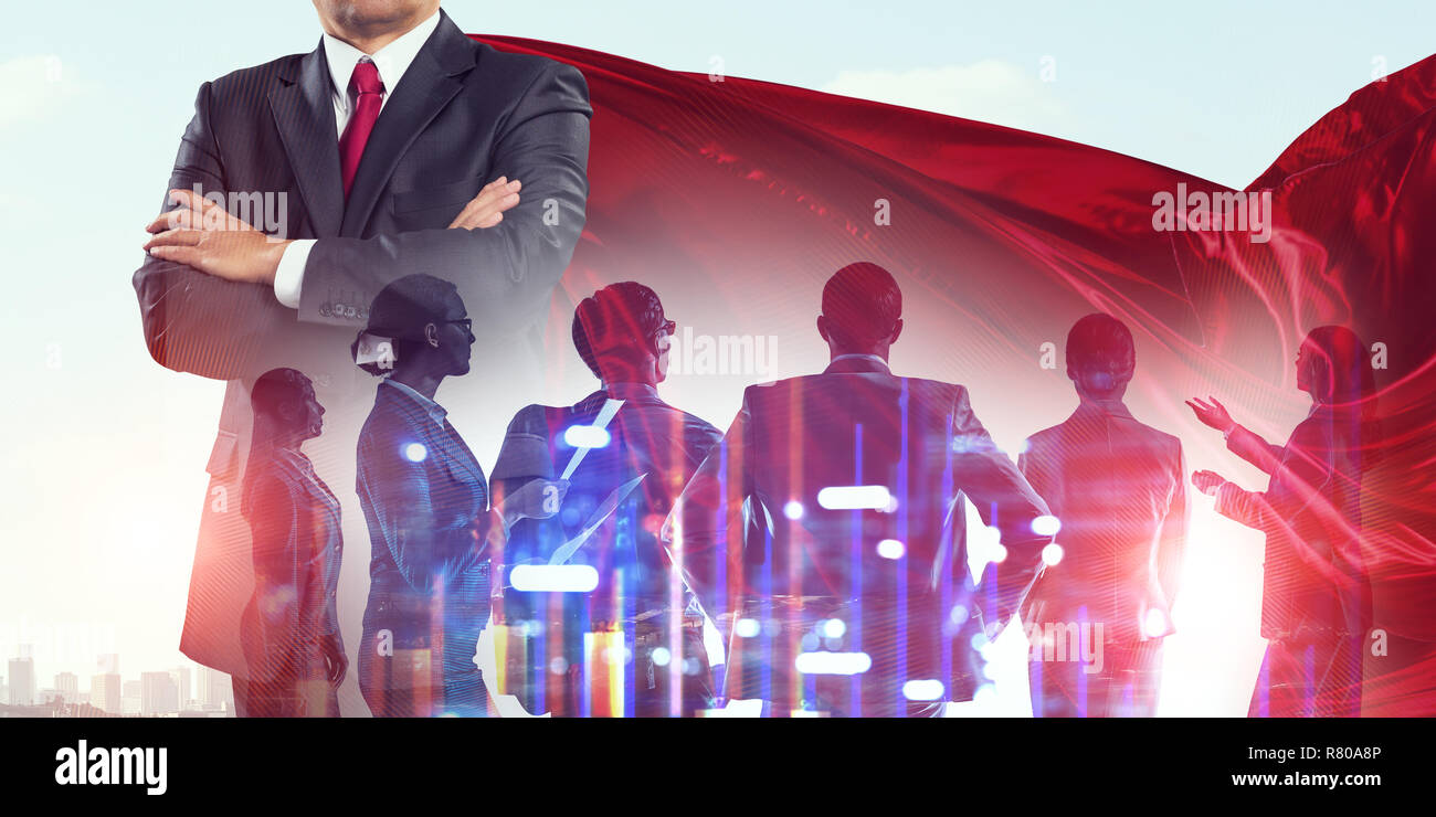 Building his super team Stock Photo - Alamy