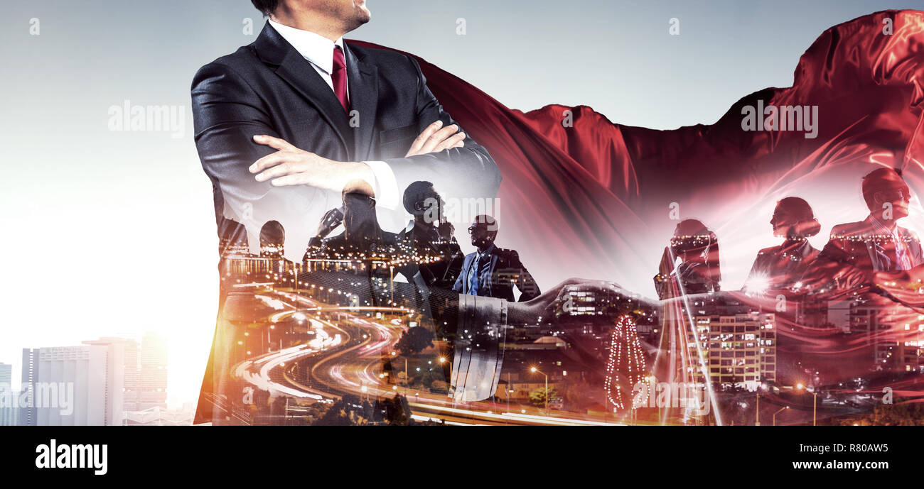 Building his super team Stock Photo - Alamy