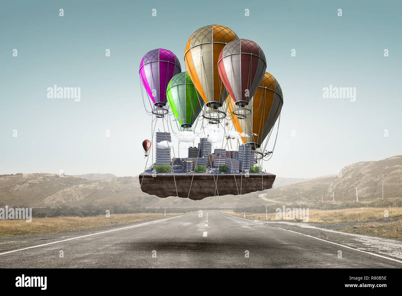 Construction and urban development. Mixed media Stock Photo - Alamy