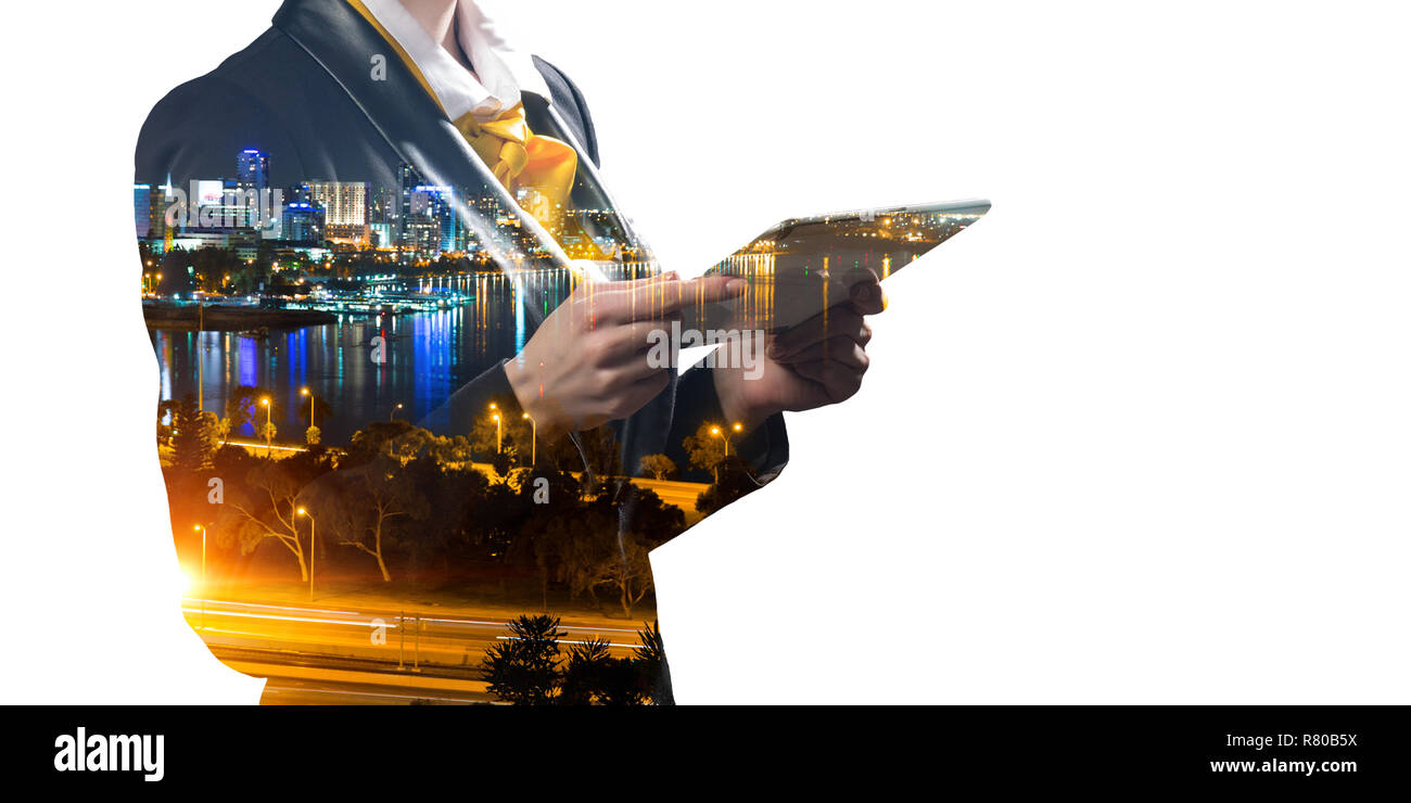 Modern technology in business Cut Out Stock Images & Pictures - Alamy