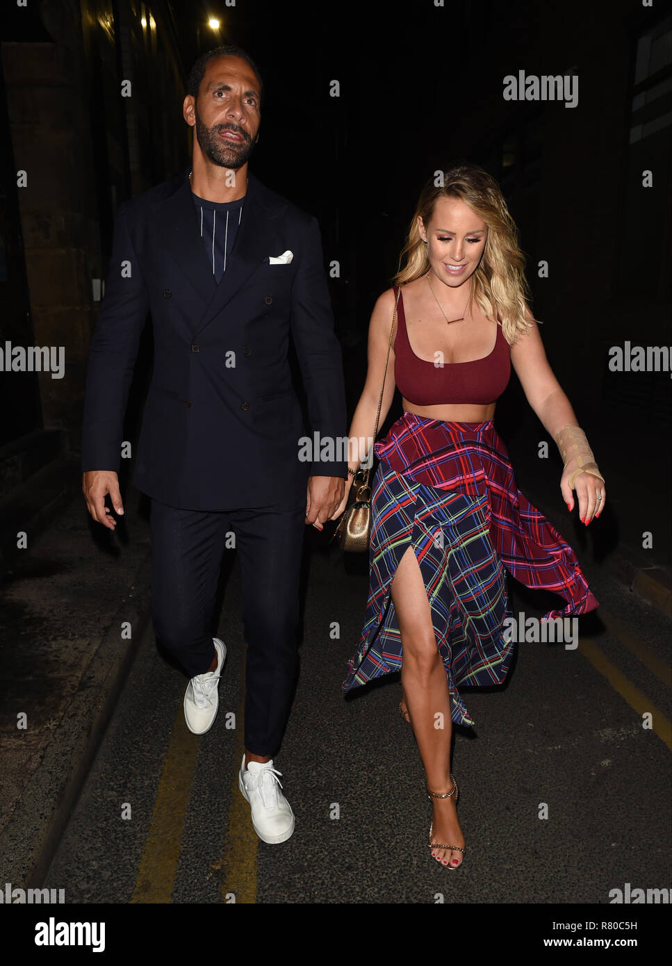Rio Ferdinand enjoys his 4oth birthday night out with fiancé Kate ...