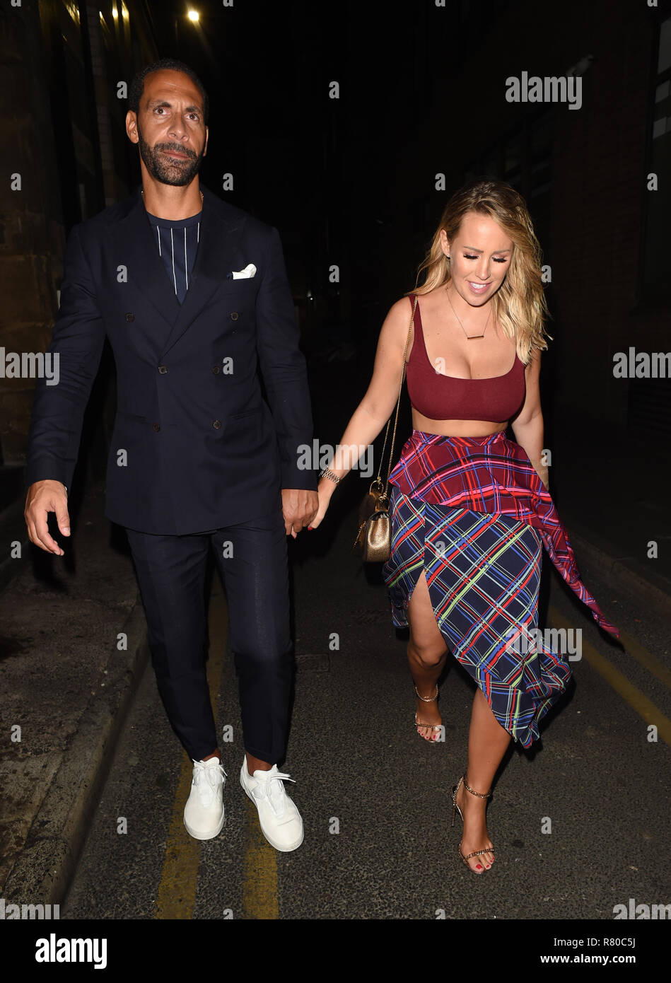 Rio Ferdinand enjoys his 4oth birthday night out with fiancé Kate ...