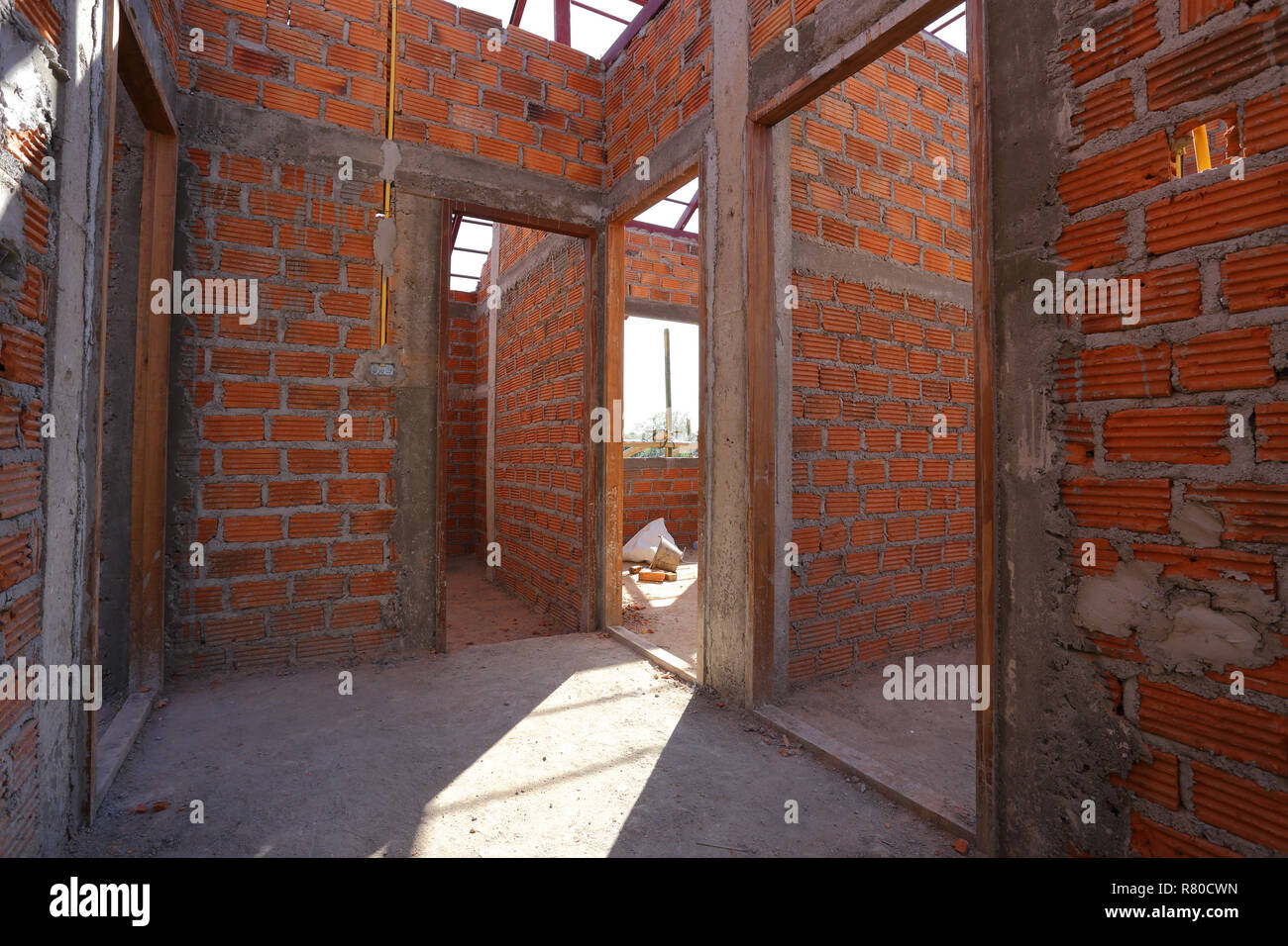 Building and Construction house, wall made brick Stock Photo - Alamy