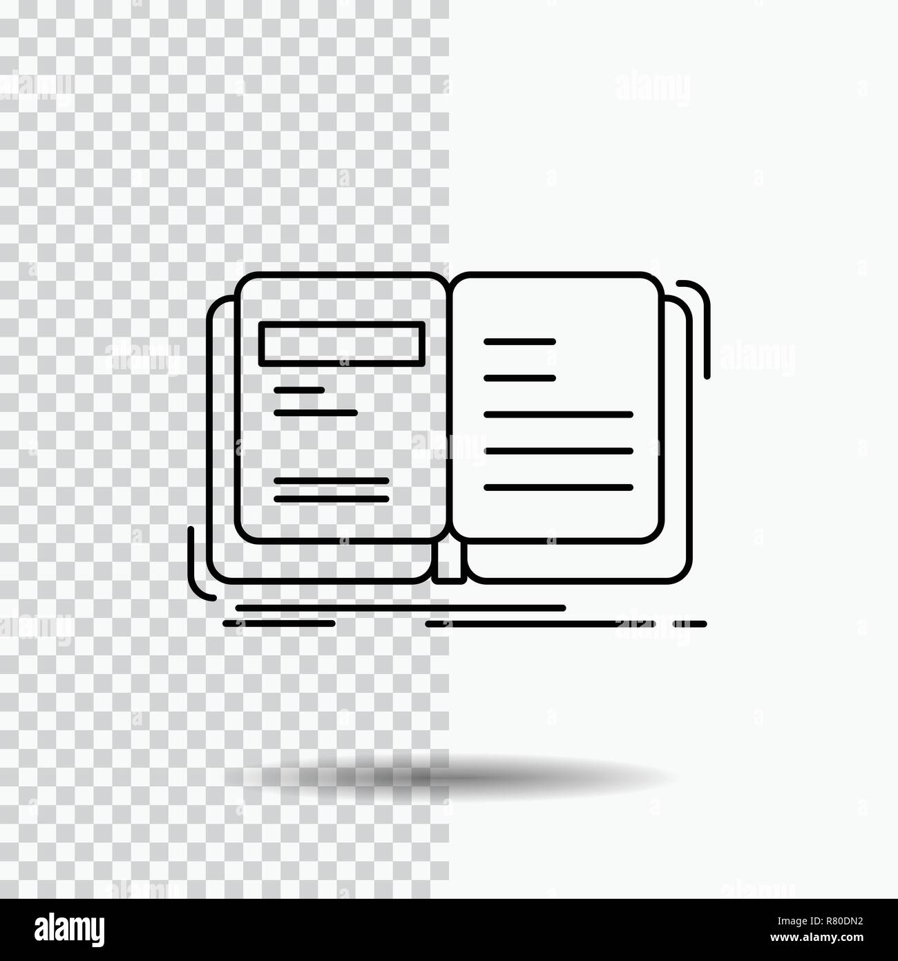 Open book on table Stock Vector Images - Alamy