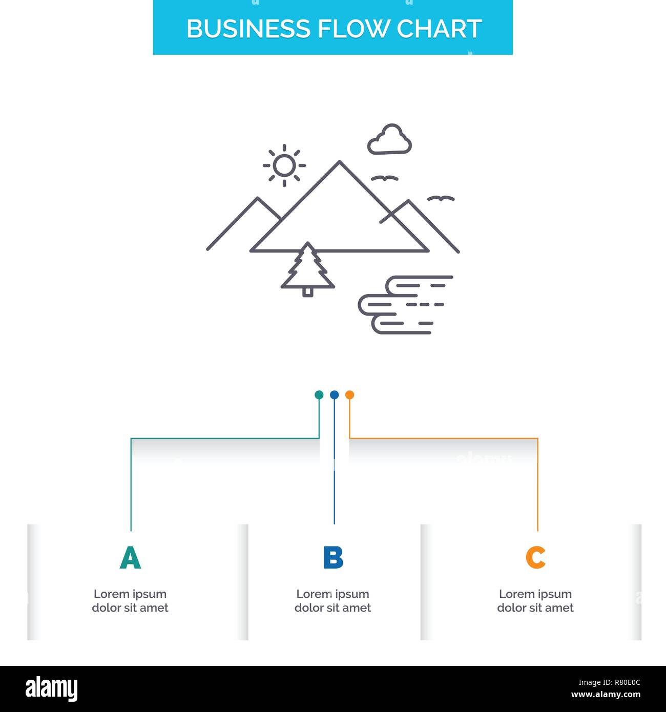 Mountains scenery and flow environment Stock Vector Images - Alamy