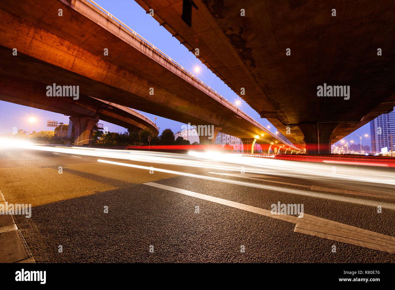Beautiful landscape in the night overpass Stock Photo - Alamy