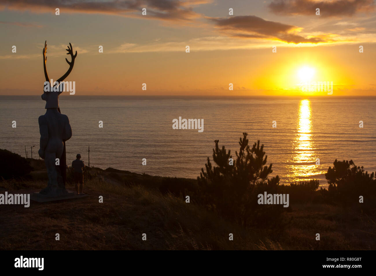 Portugal atlantic ocean sunset in hi-res stock photography and images ...