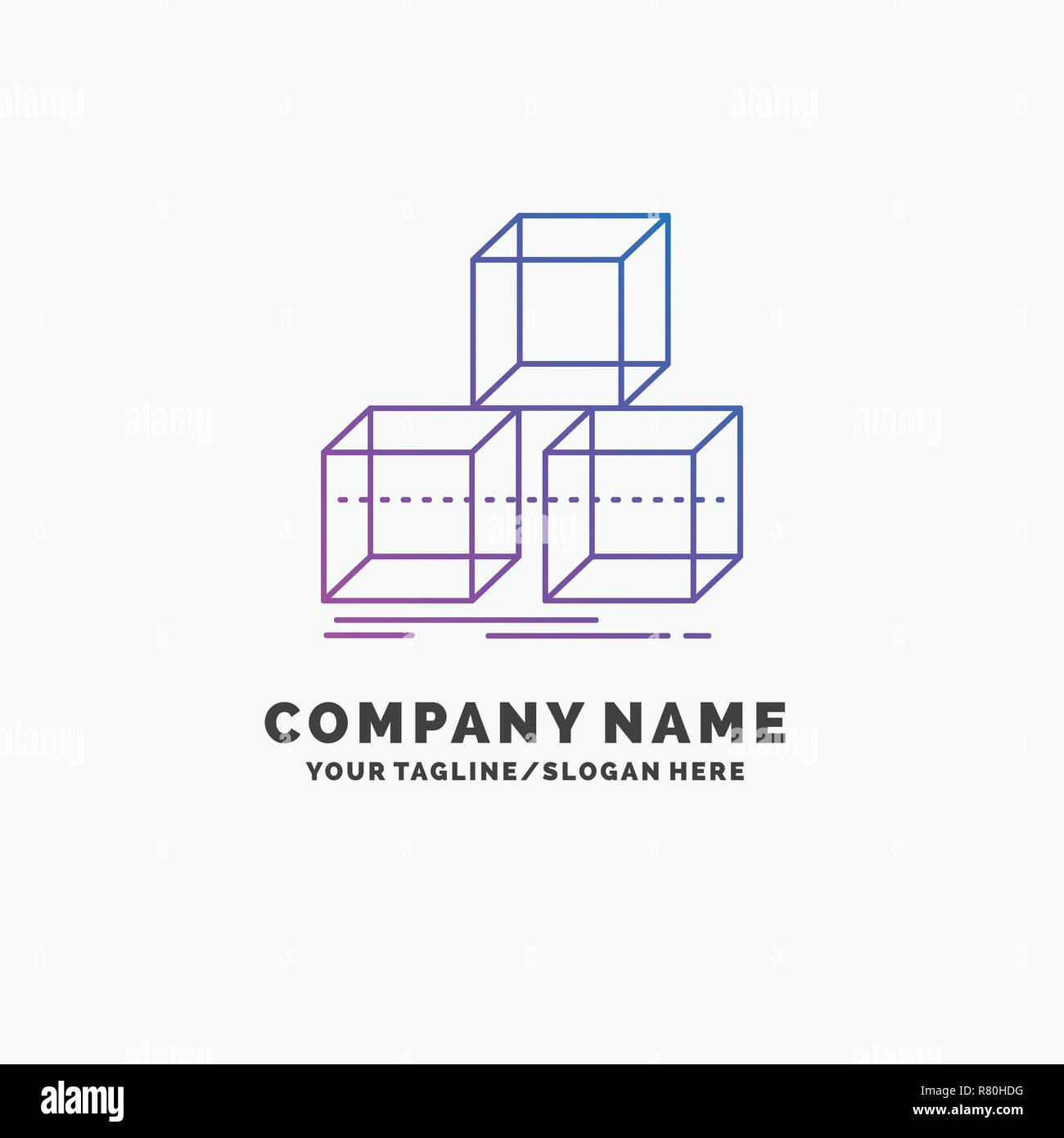 Purple bricks logo Stock Vector Images - Alamy