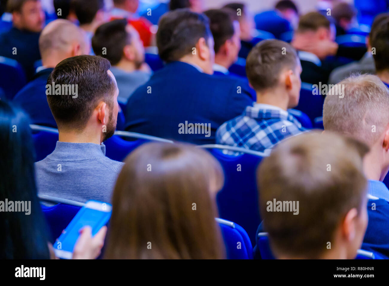 People attend business conference in the congress hall Stock Photo - Alamy