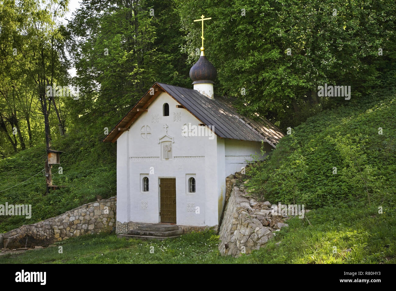 Chapel of Icon of Bogolyubsky Mother of God in Tarusa. Russia Stock ...