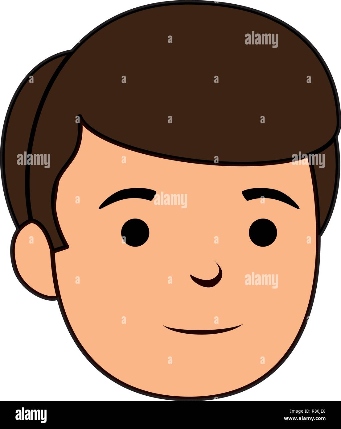 cute little boy head character Stock Vector Image & Art - Alamy