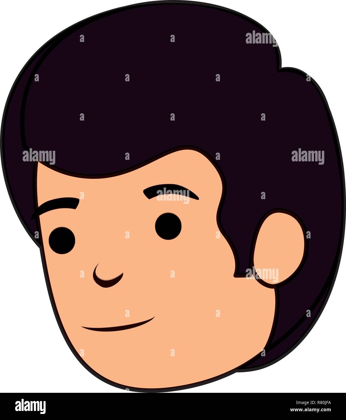 cute little boy head character Stock Vector Image & Art - Alamy