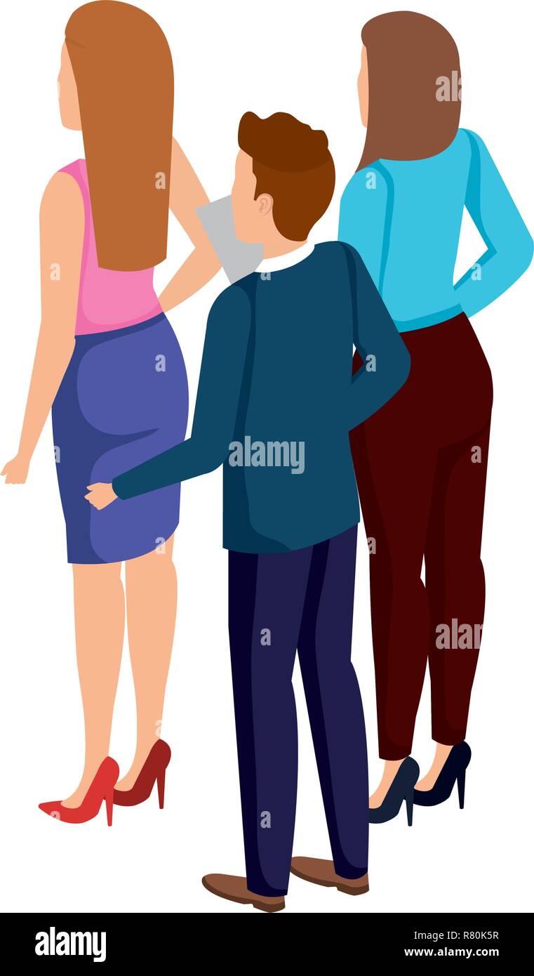 group of business people back avatars characters Stock Vector Image ...