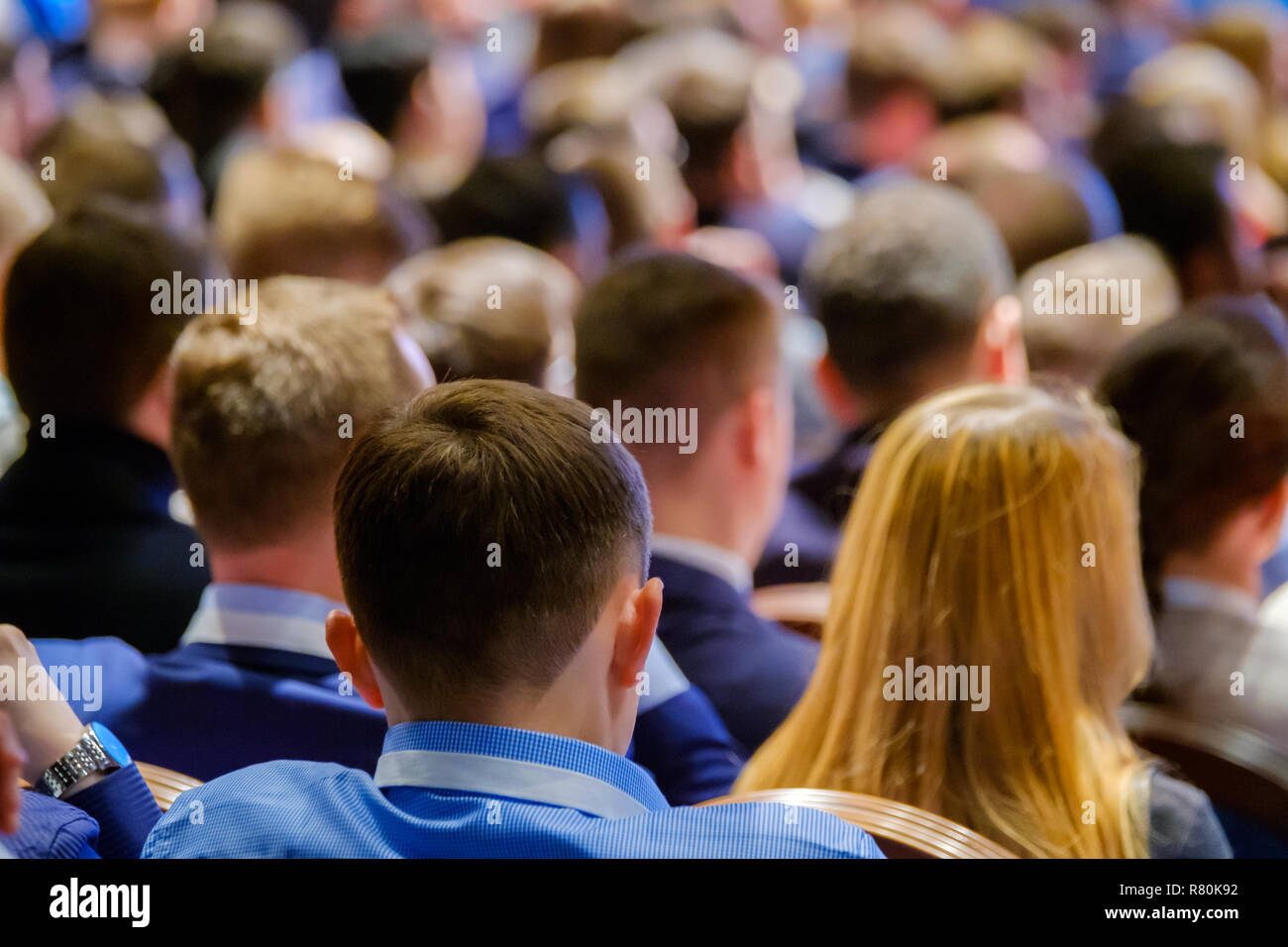 People attend business conference in the congress hall Stock Photo - Alamy