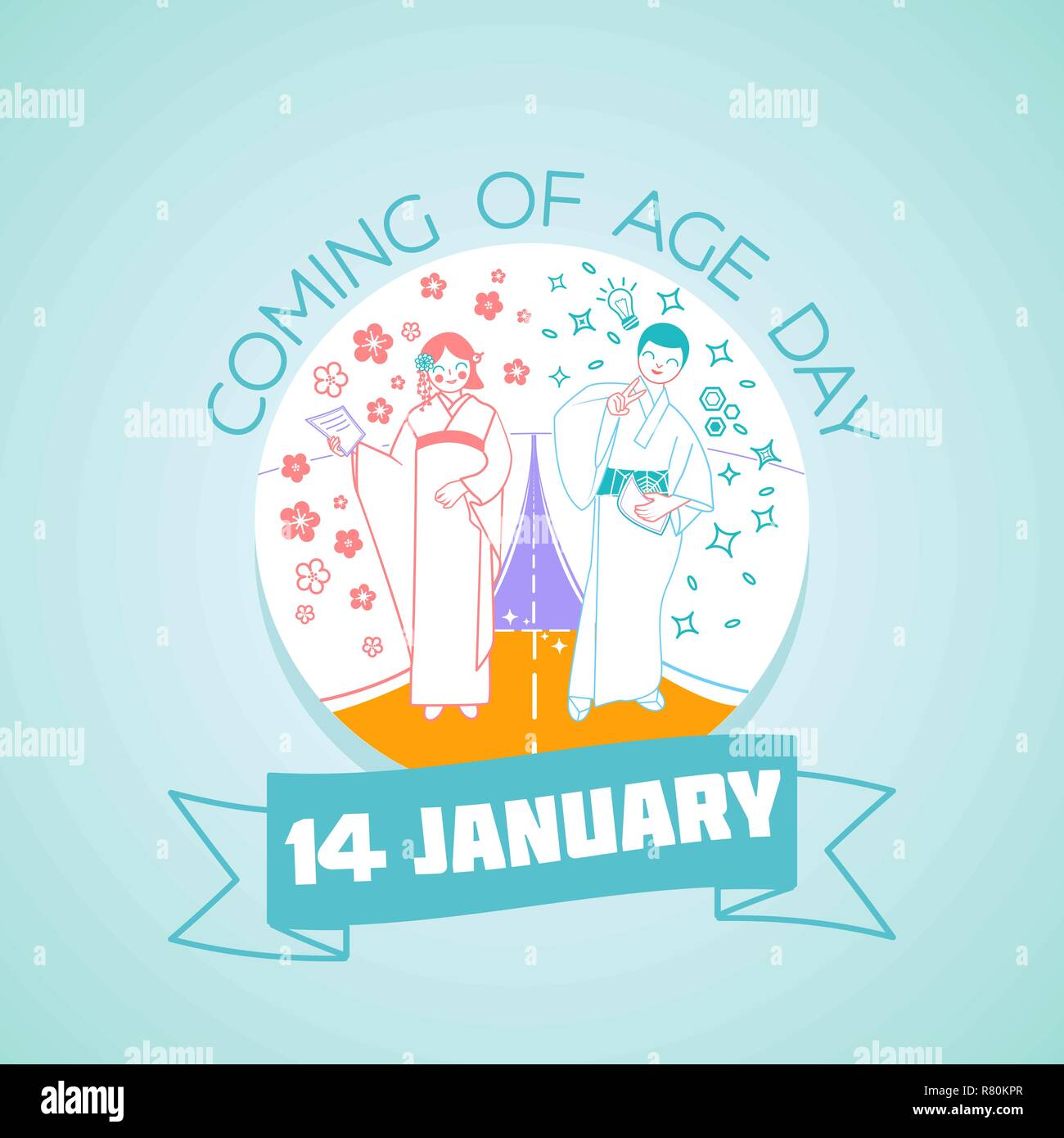 14 celebrates Stock Vector Images - Alamy