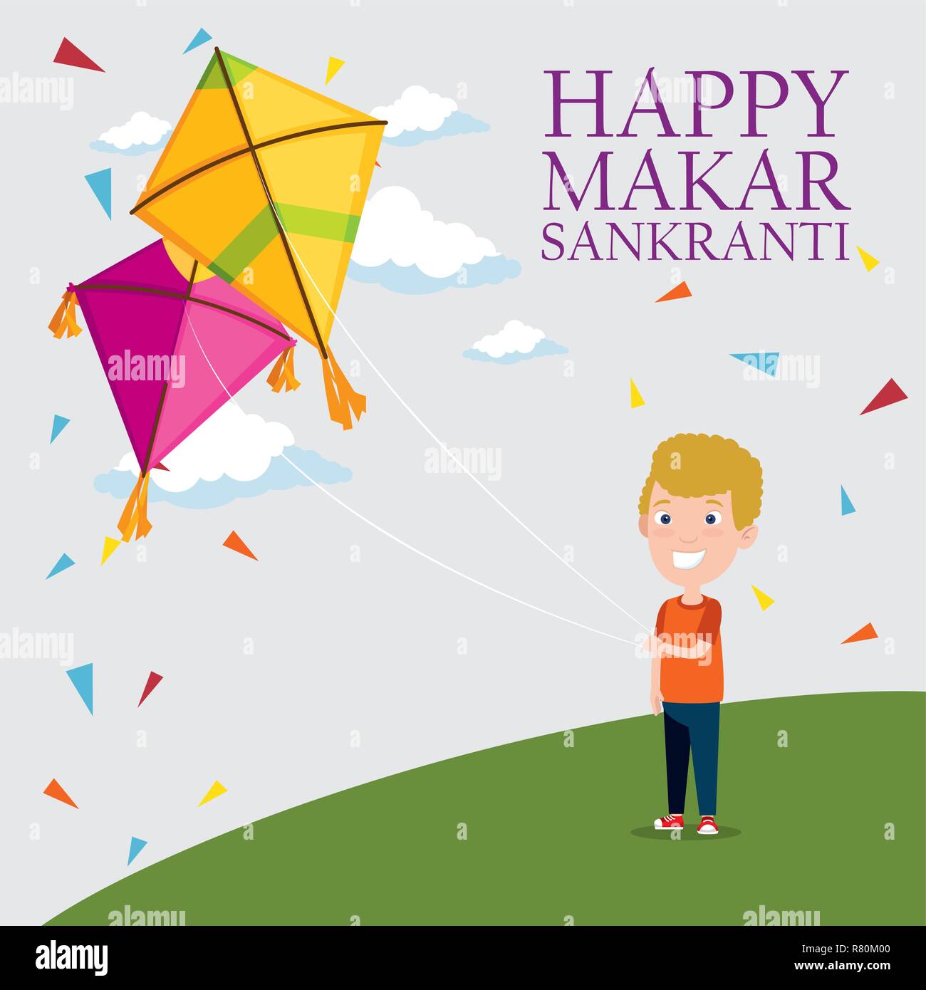 Celebrate makar sankranti greeting hi-res stock photography and images ...
