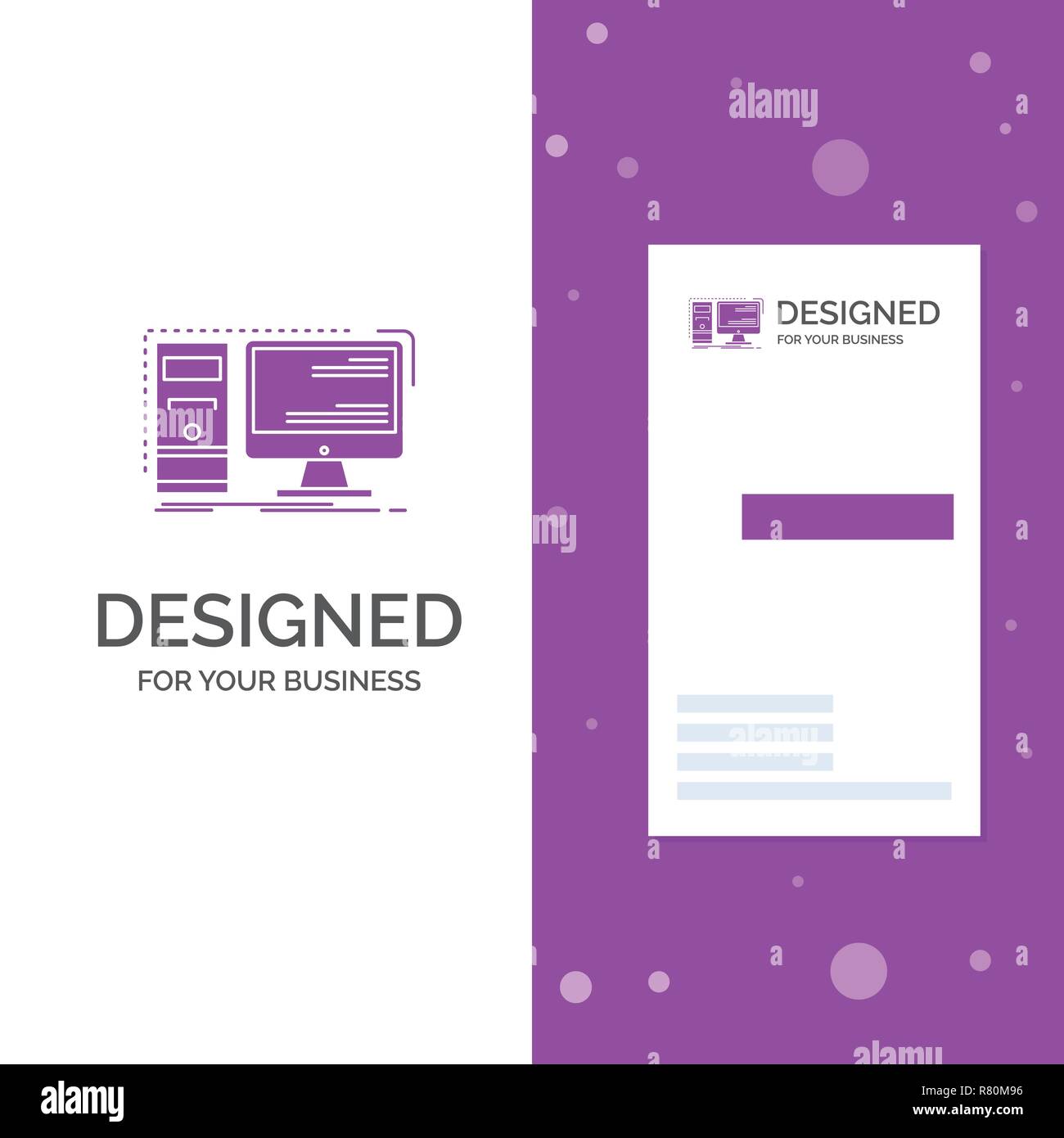 Desktop logo computer workstation icon Stock Vector Images - Alamy