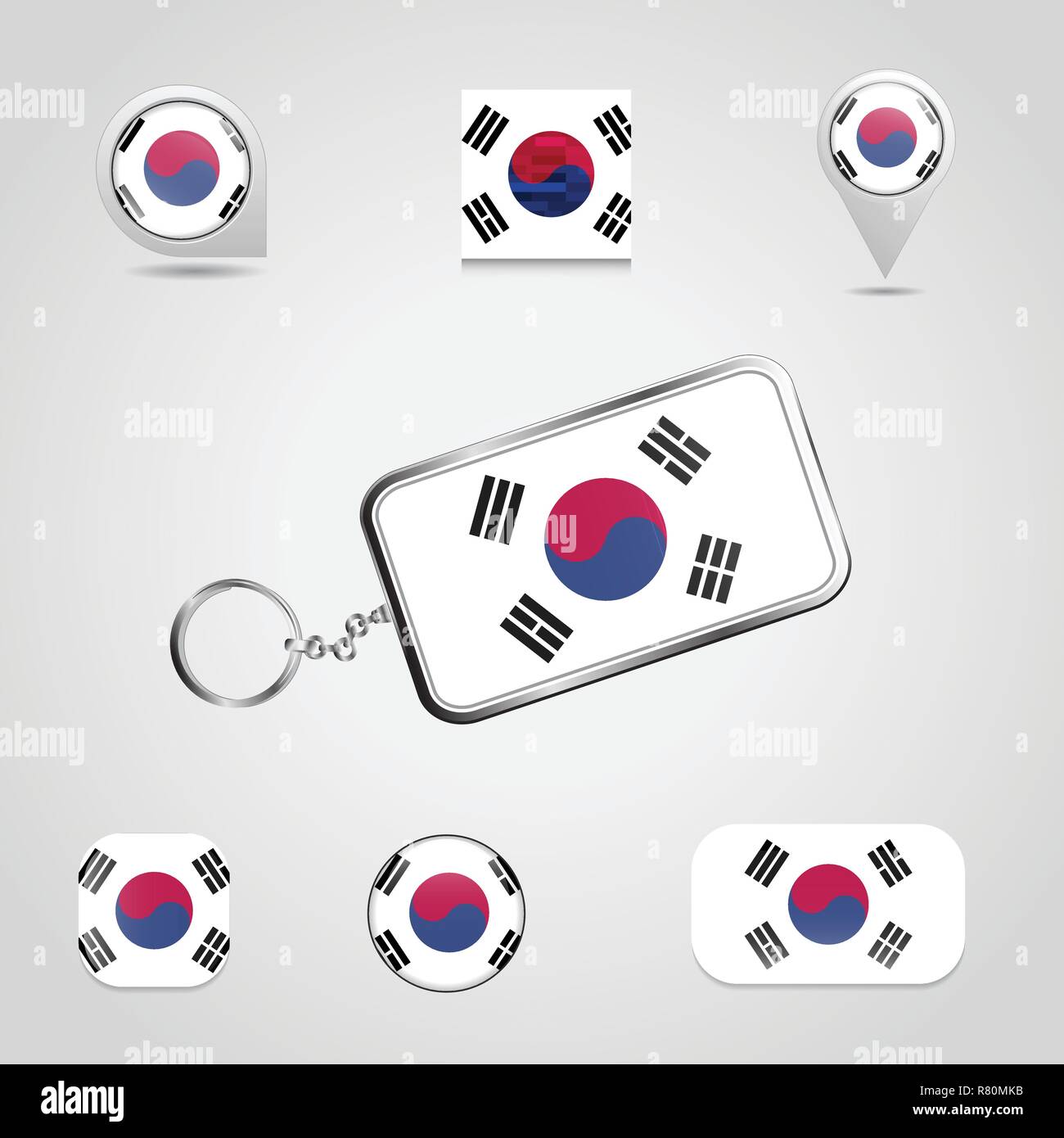 South korea map pin hi-res stock photography and images - Alamy