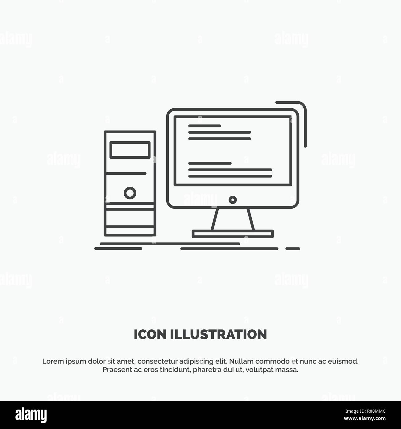 Using desktop computer website Stock Vector Images - Alamy