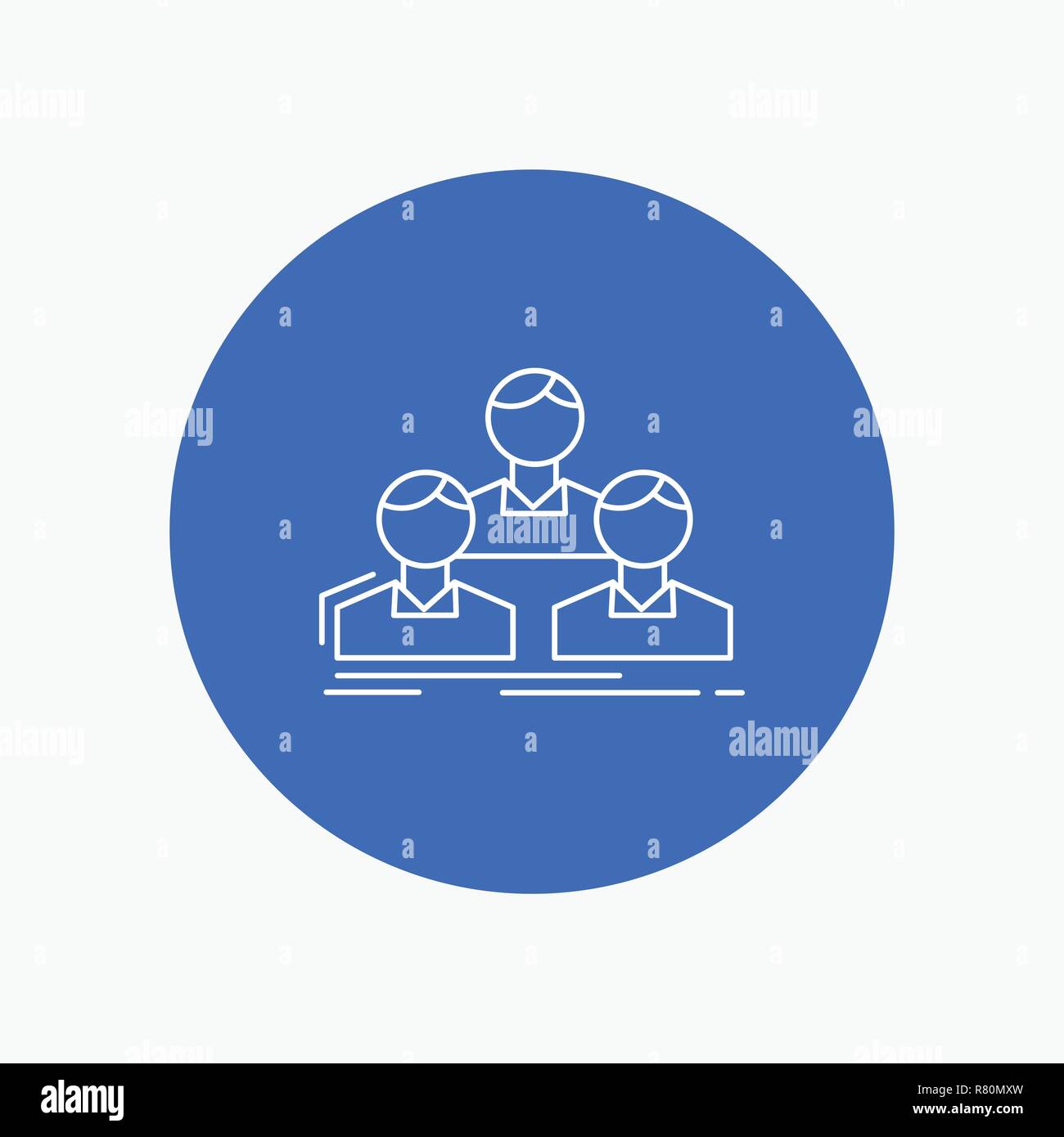 Company, employee, group, people, team White Line Icon in Circle ... Company, employee, group, people, team White Line Icon in Circle ...