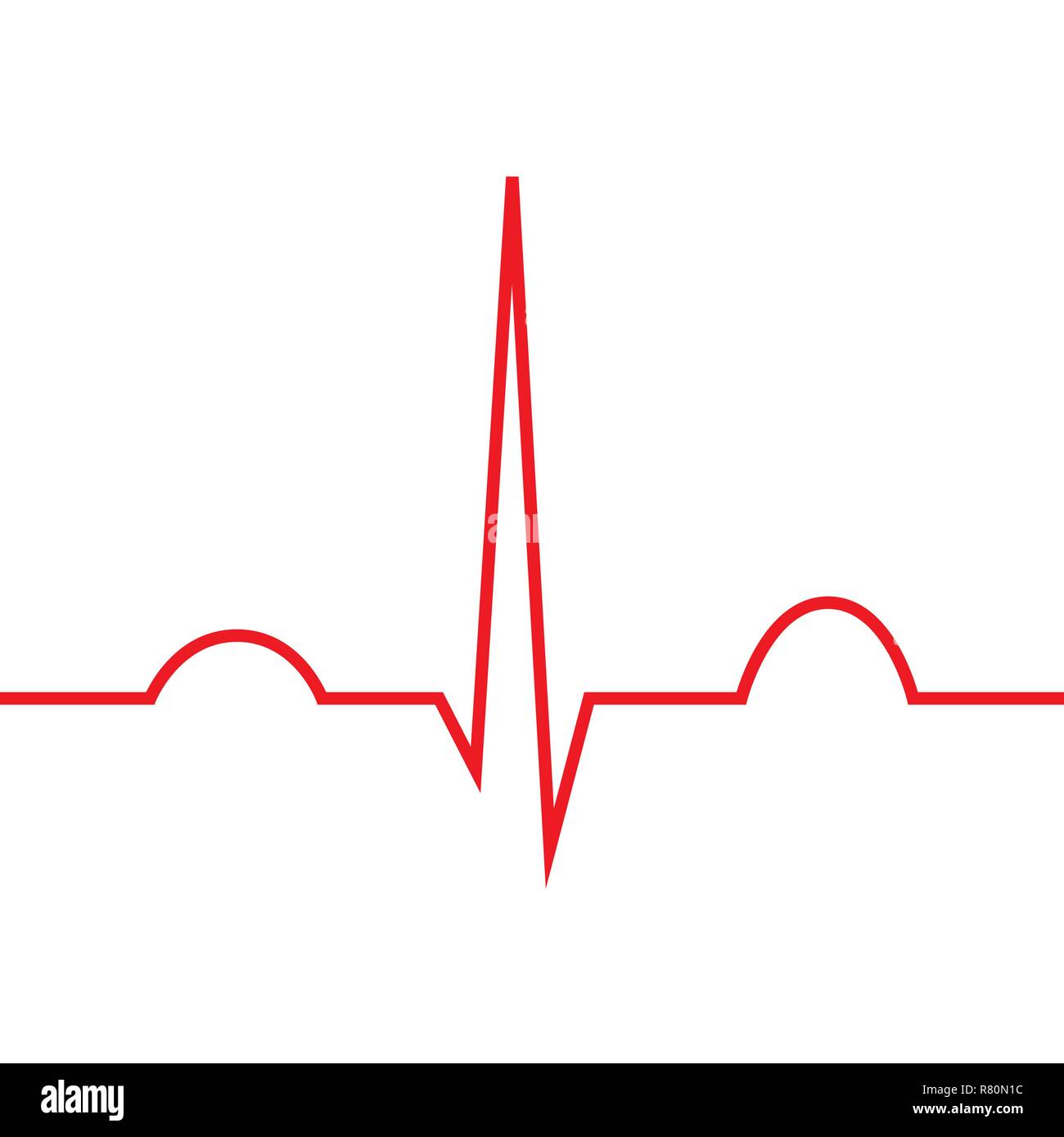 normal heart rhythm ekg, vector and illustration Stock Vector Image ...