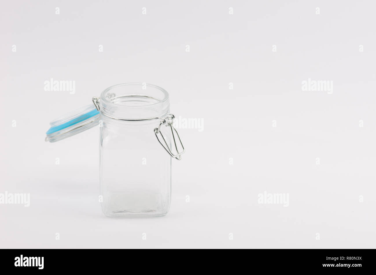 glass jar on a white background Stock Photo - Alamy
