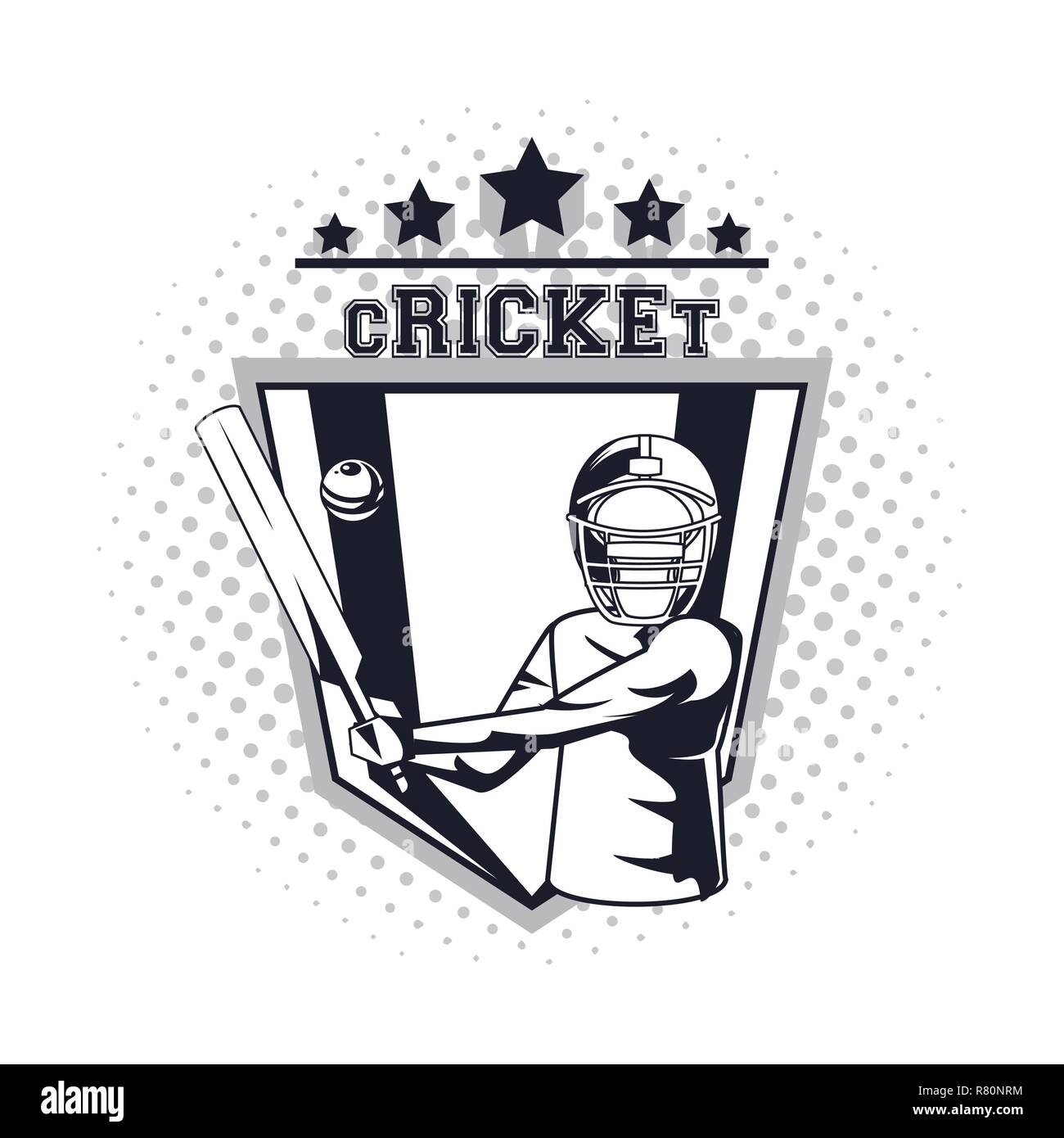 cricket player icon Stock Vector Image & Art - Alamy