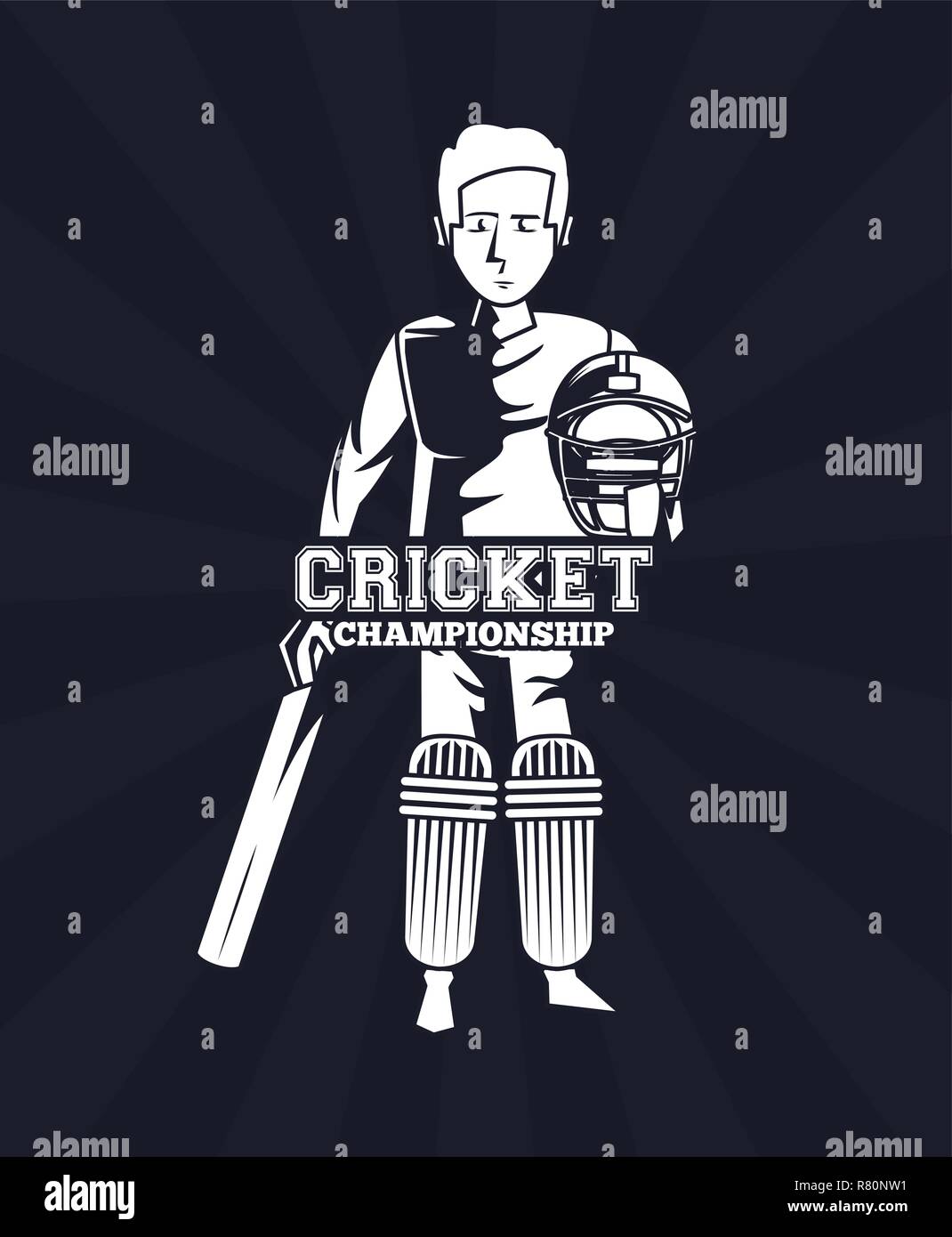 cricket player icon Stock Vector Image & Art - Alamy